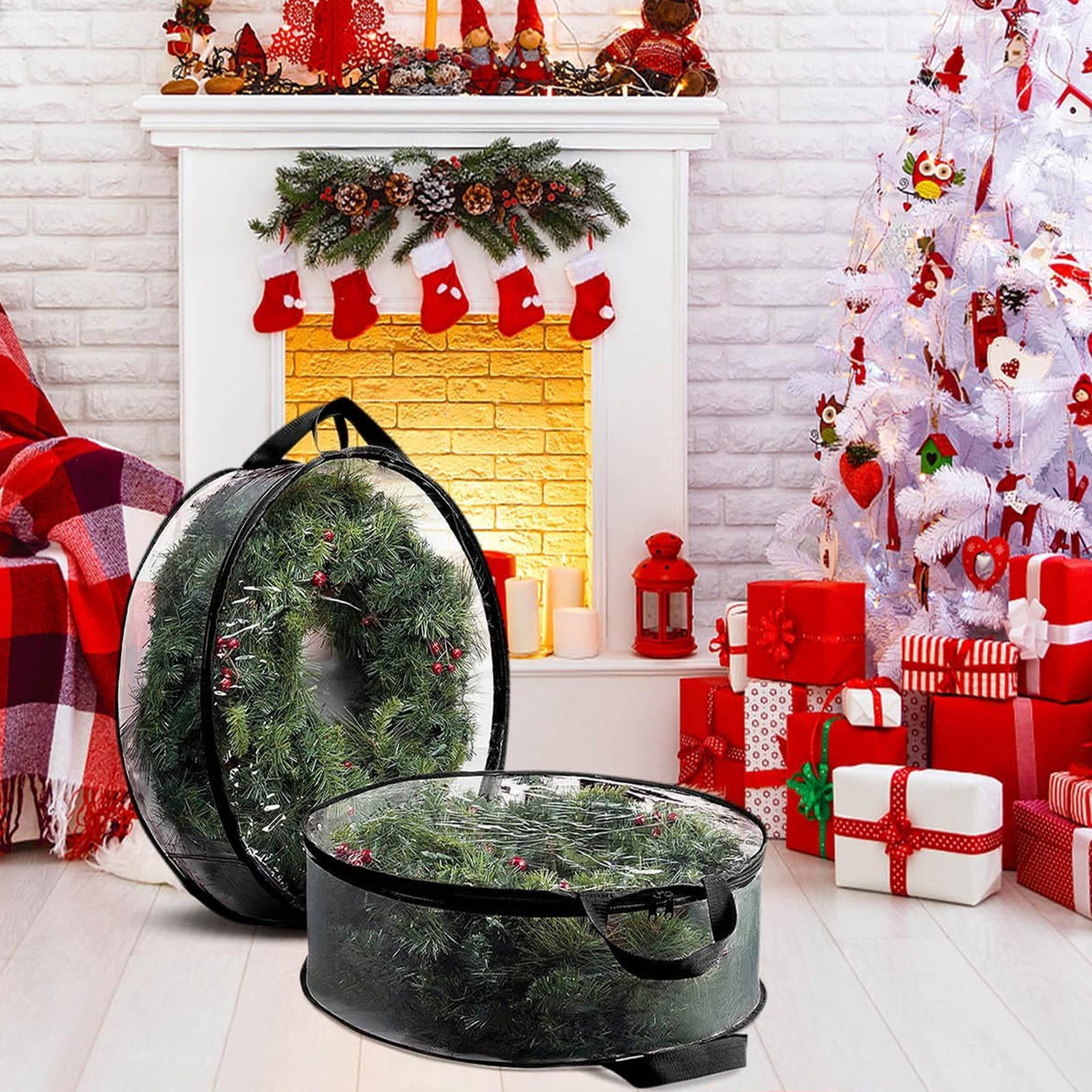 Hot Deals on Home Gifts CWCWFHZH Garland Storage Bag Tear- Double ...