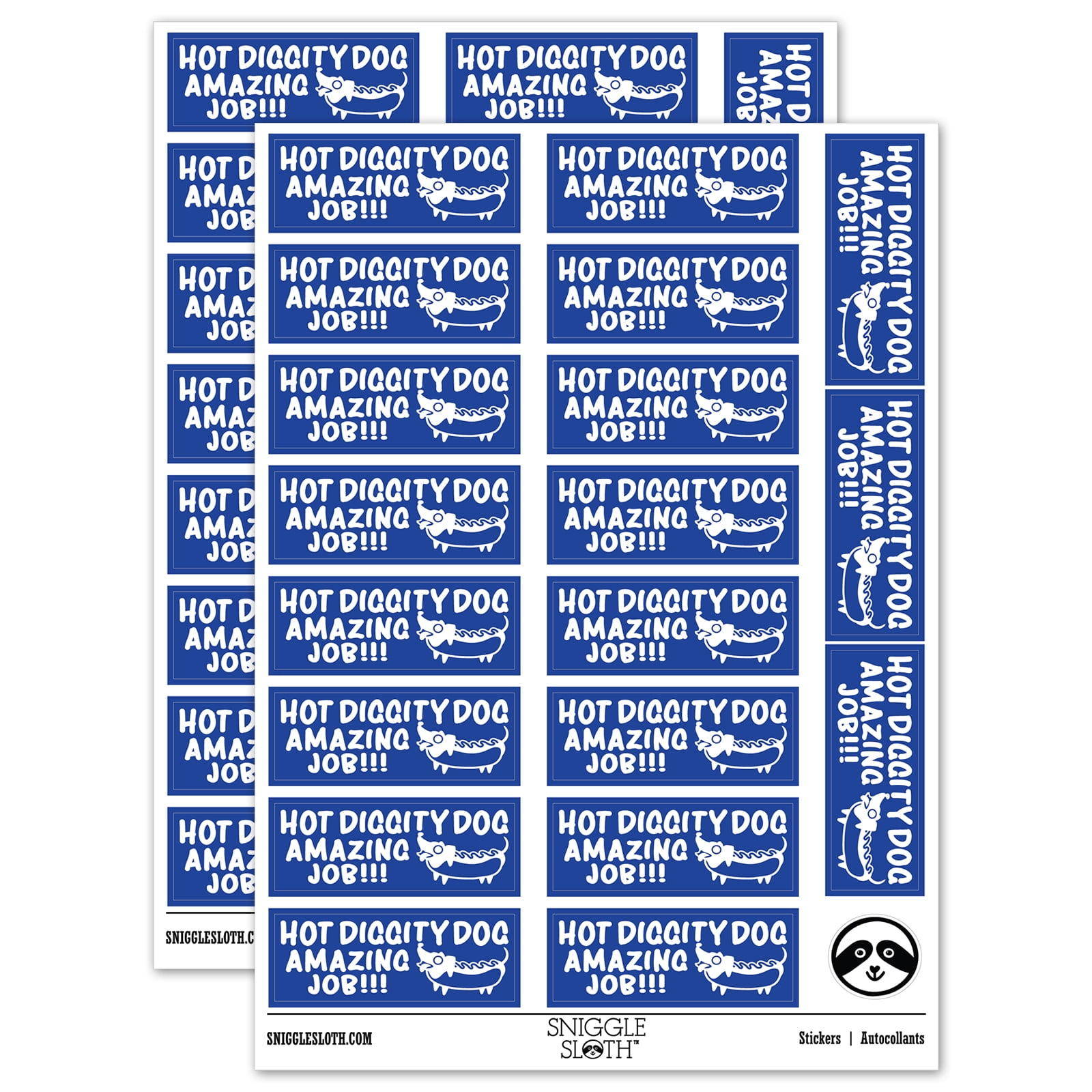 Hot Diggety Dog Amazing Job Teacher Student School Sticker Set - Dark ...