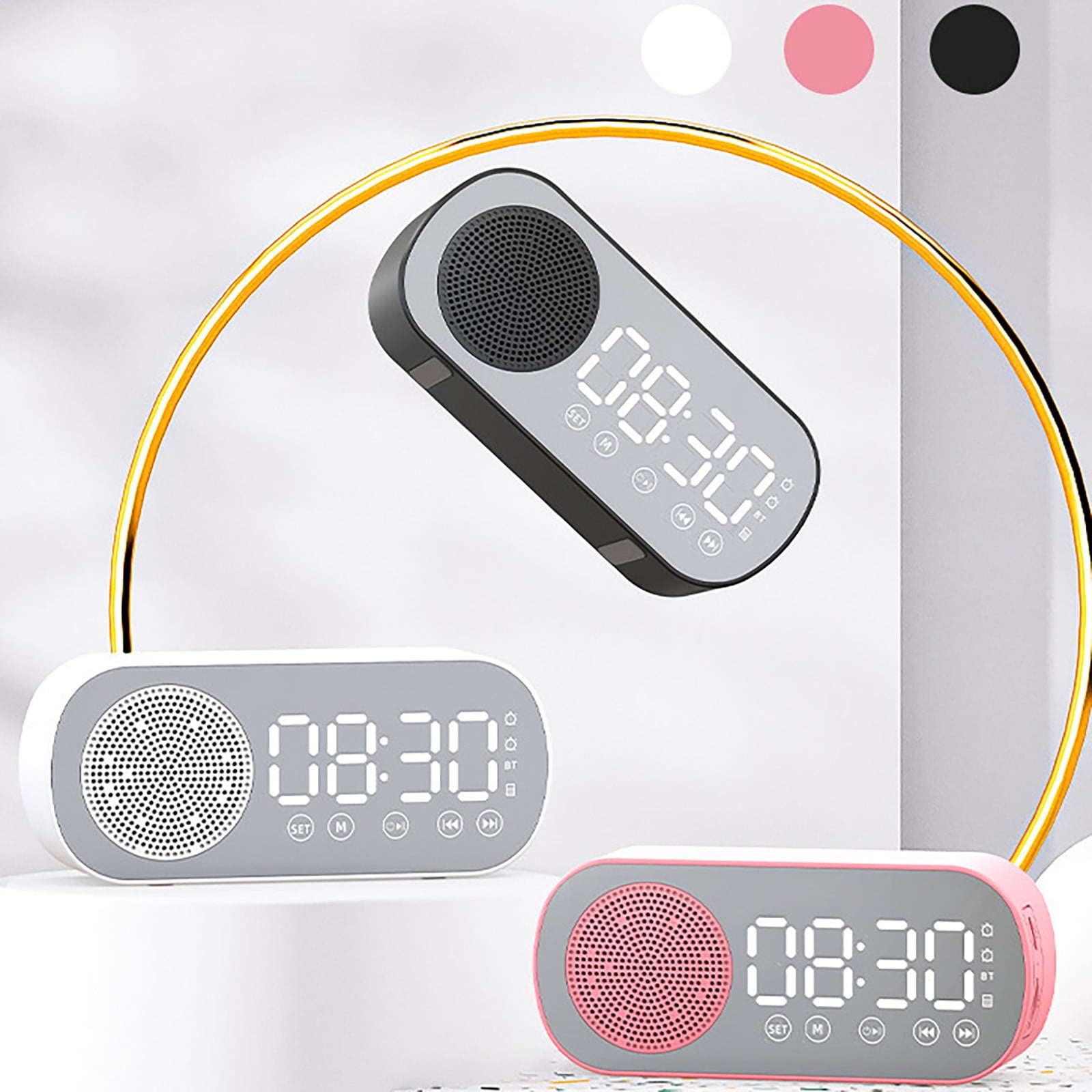 Hot Discounts, Bluetooth Alarm Clock, Smart Audio Mirror, Dual Alarm ...