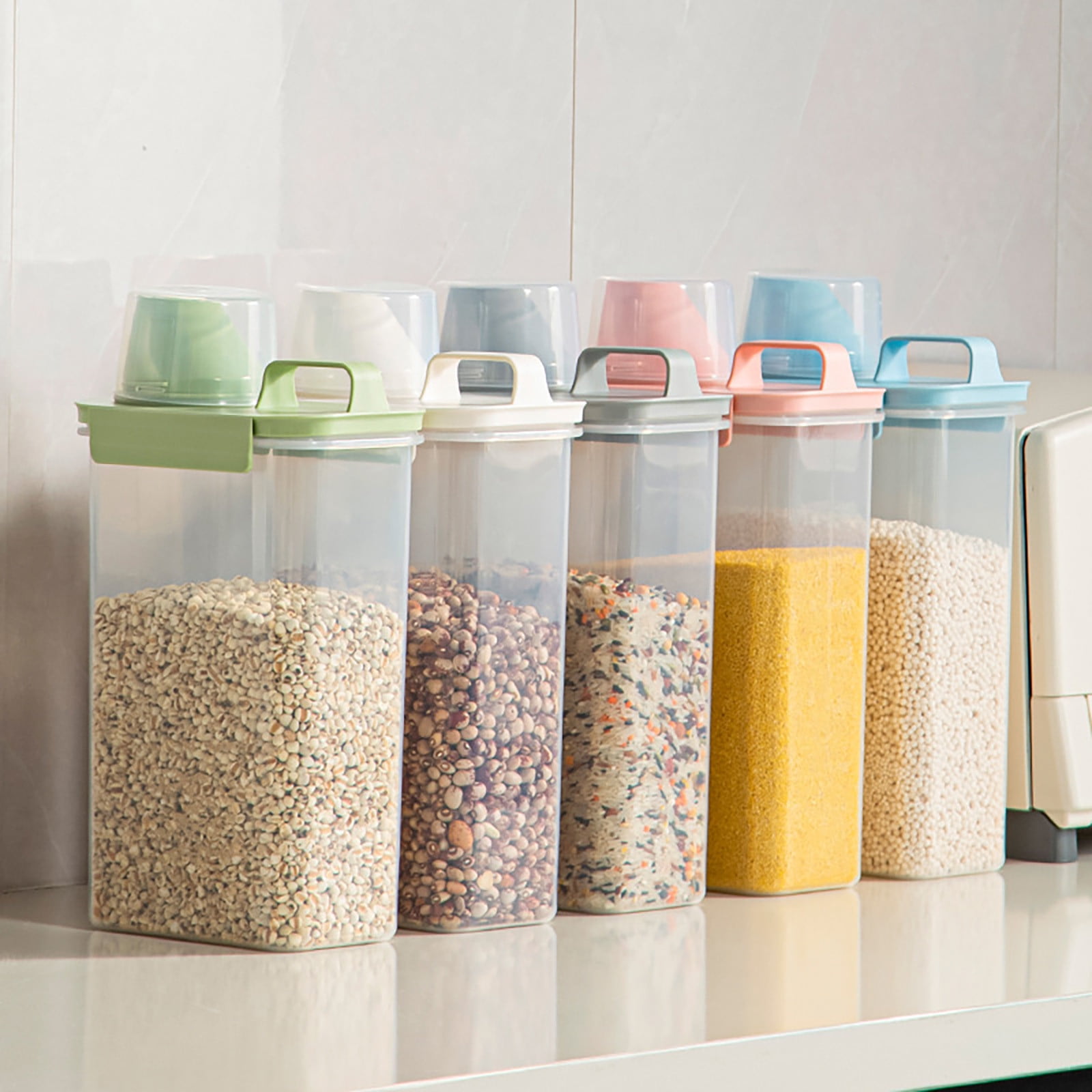 Yulucky Food Storage Canisters Hot Discounts Large Transparent Grain ...