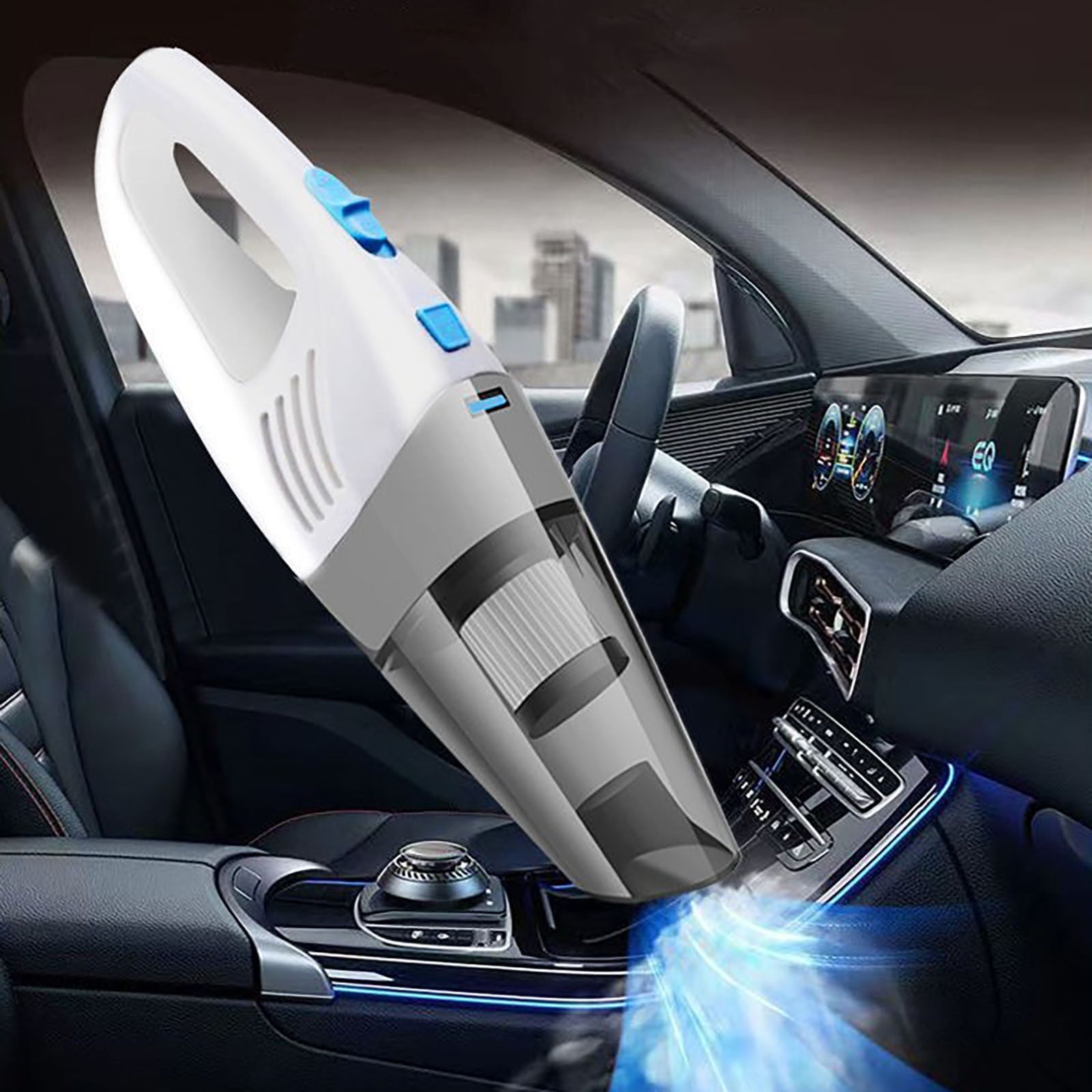 Hot Discounts, Mini Car Vacuum, Powerful Suction, Wireless Charging ...