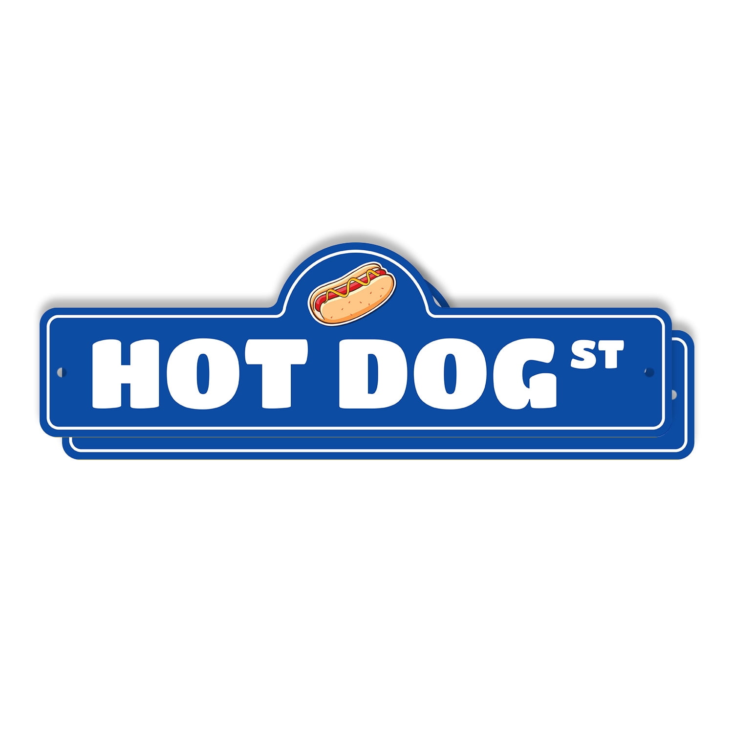 Hot Dog (2 Pack) Plastic Street Sign - 7 Inch X 20 Inch Gift Food Meal ...