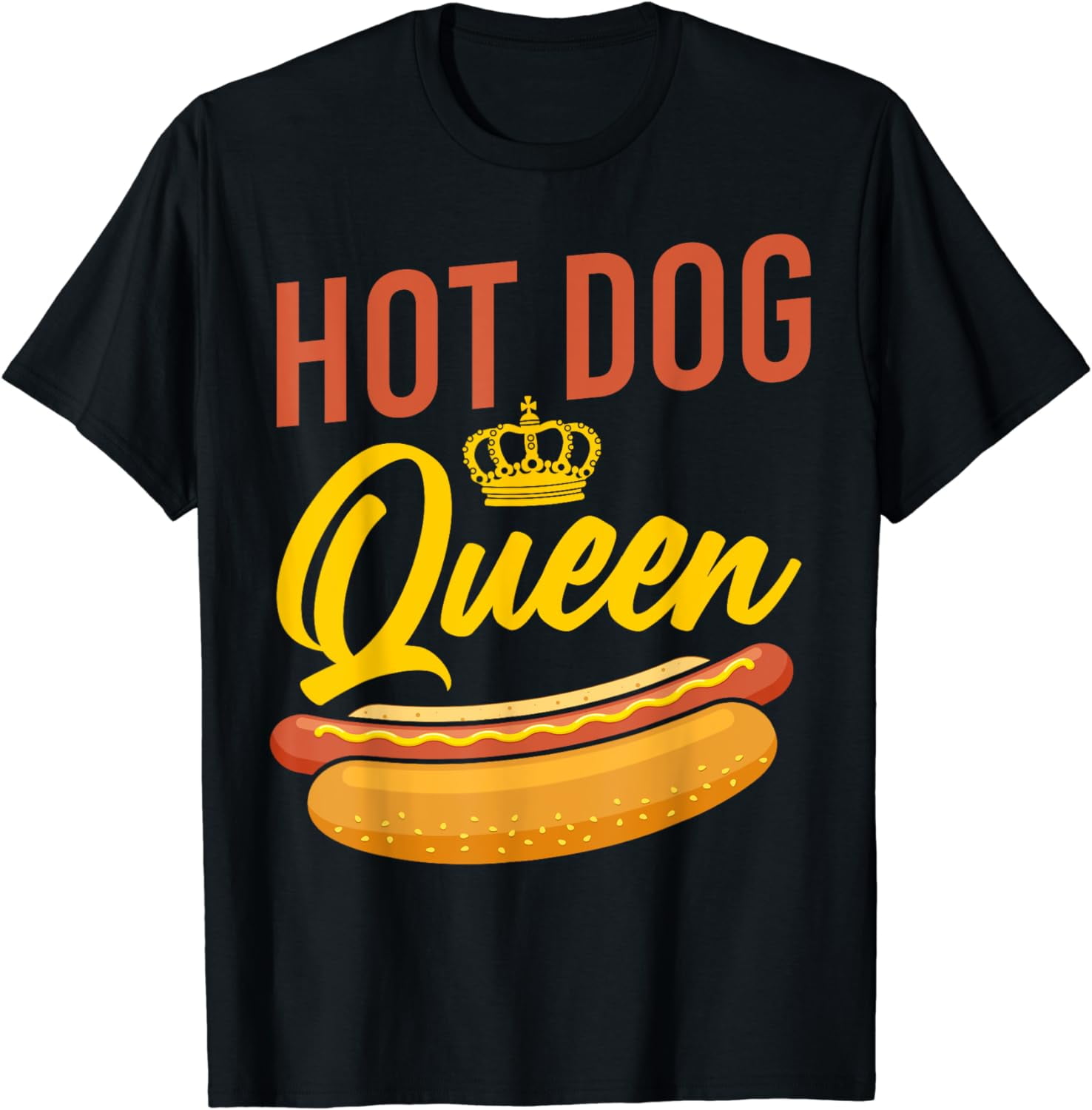 Hot Dog Adult Queen Hot Dog Queen T-Shirt - Walmart.com