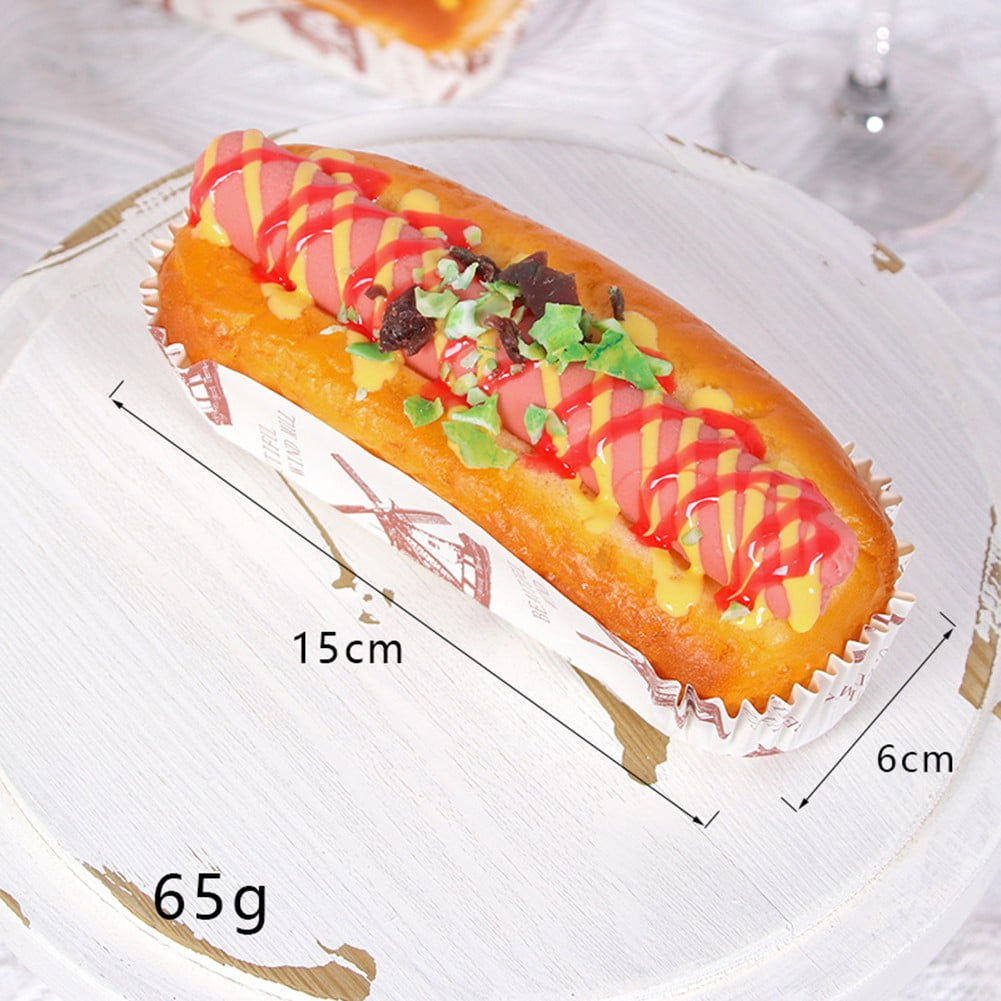 Hot Dog Cake Model Simulation Hot Dog Bun Desktop Ornaments Decoration ...