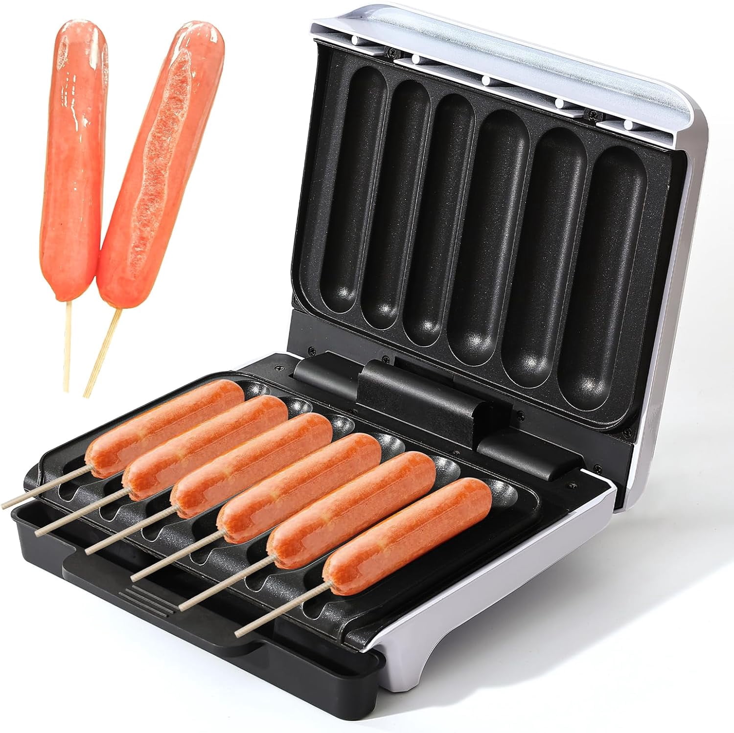 Hot Dog Cooker, Hot Dog Machine with Non-stick Coating Plate, Hot Dog ...