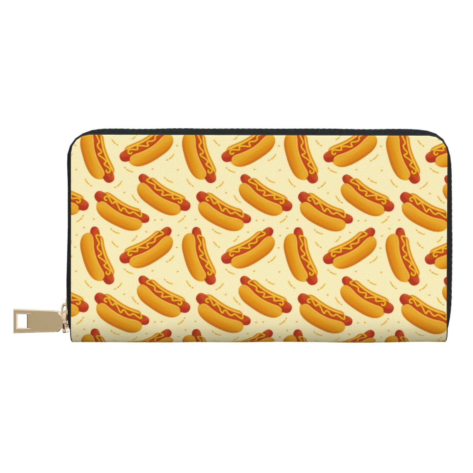 Hot Dog Cute B Wallet Women, Leather Bifold Multi Card Wallet, Women's ...