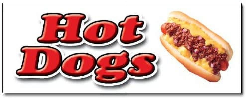 HOT Dog Decal Sticker hot Dogs cart - Walmart.com