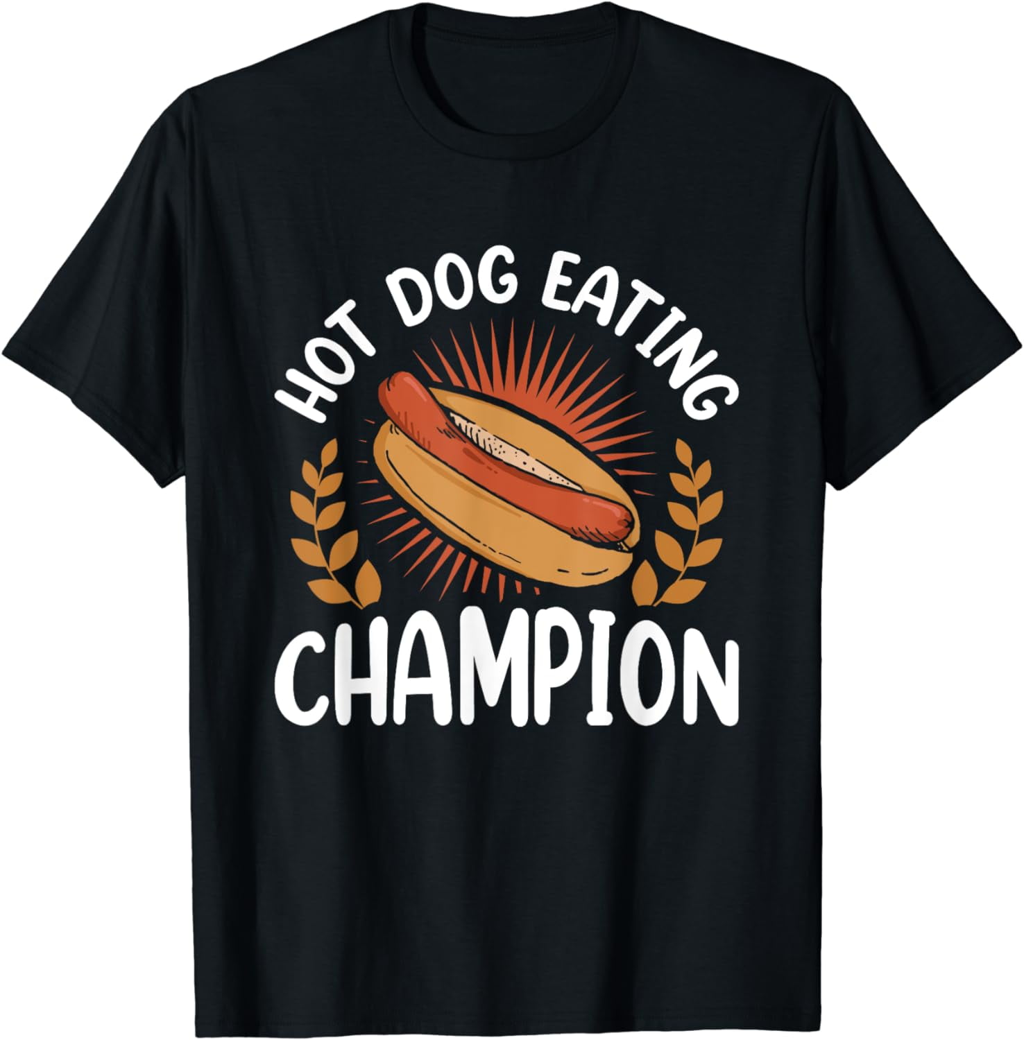Hot Dog Eating Champion Cotton T-Shirt - Walmart.com