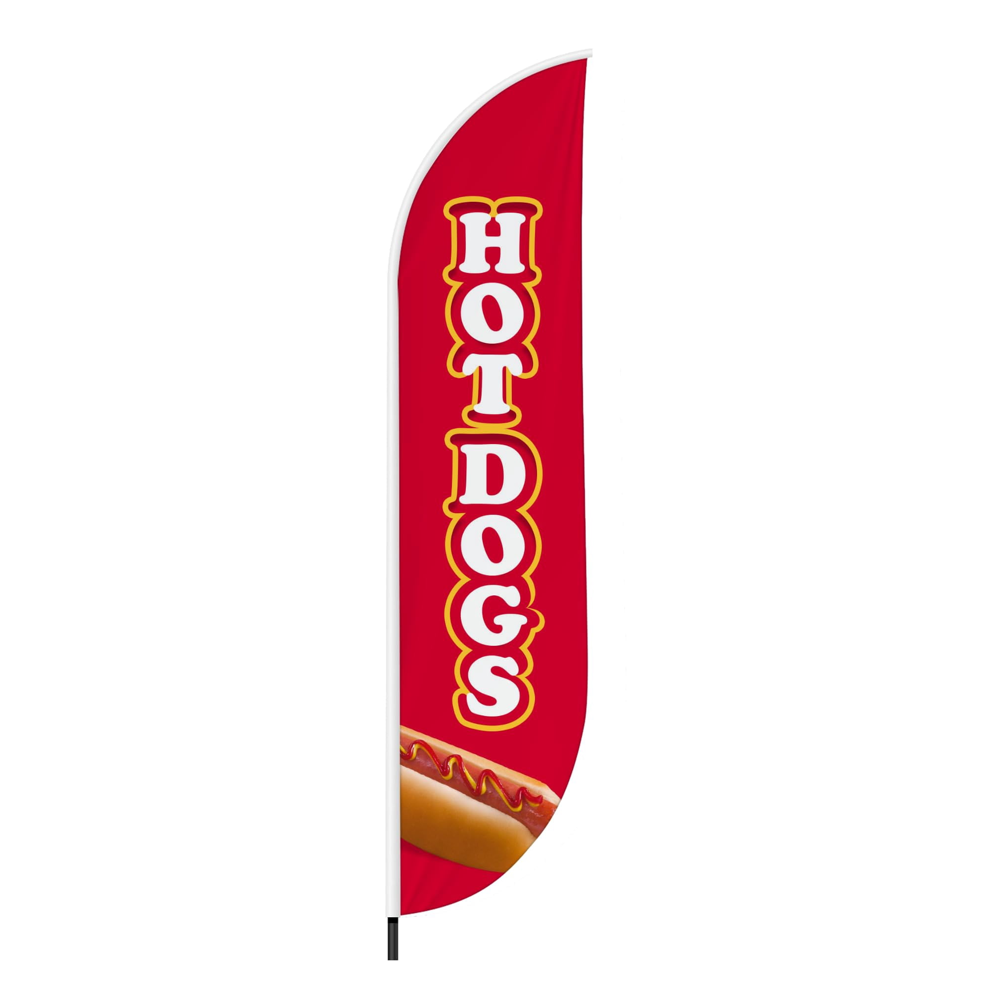 Hot Dog Feather Flag(11.5feetX2.5feet) by DreamController | Outdoor ...