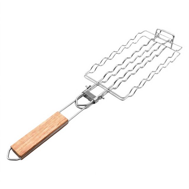 Hot Dog Grilling Metal Mesh Basket Sausage Clamp For Outdoor Picnic ...