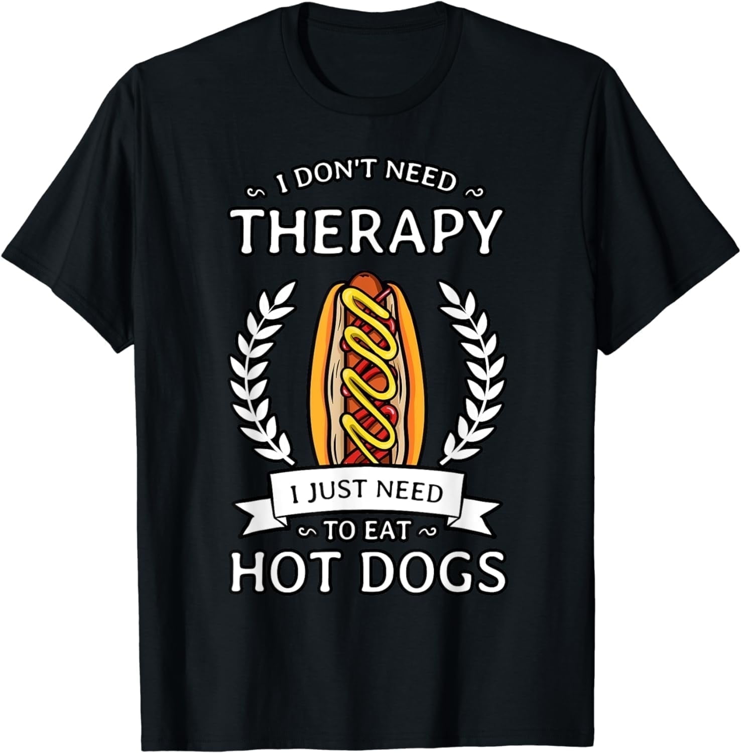 Hot Dog Hotdogs Frank Frankfurter Wiener Weenie Sausage Bun T-Shirt ...