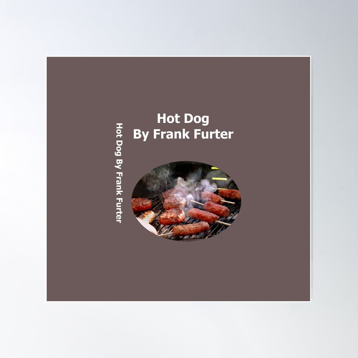 Hot Dog Joke Author Book Title Poster Wall Art, Modern Wall Decor For ...