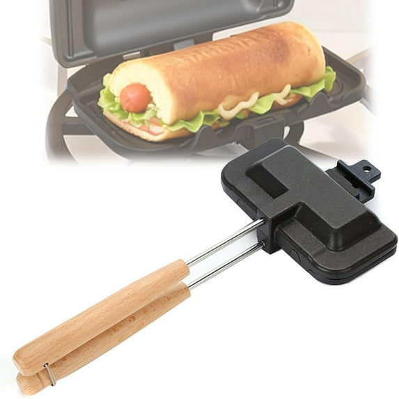 Hot Dog Pocket Maker, Campfire Pie Iron Double Sided Bread Toaster ...