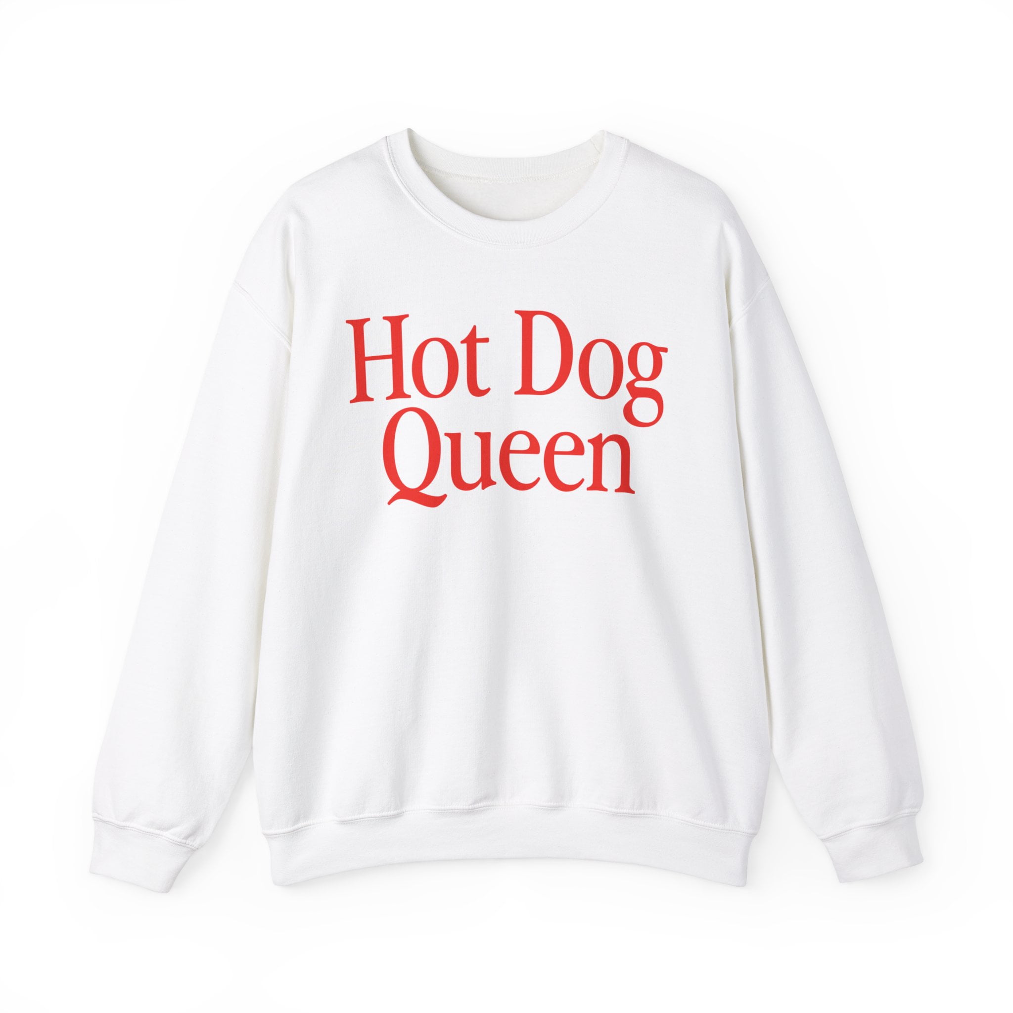 Hot Dog Queen Sweatshirt Gifts Crew Neck Shirt Long Sleeve Unisex ...