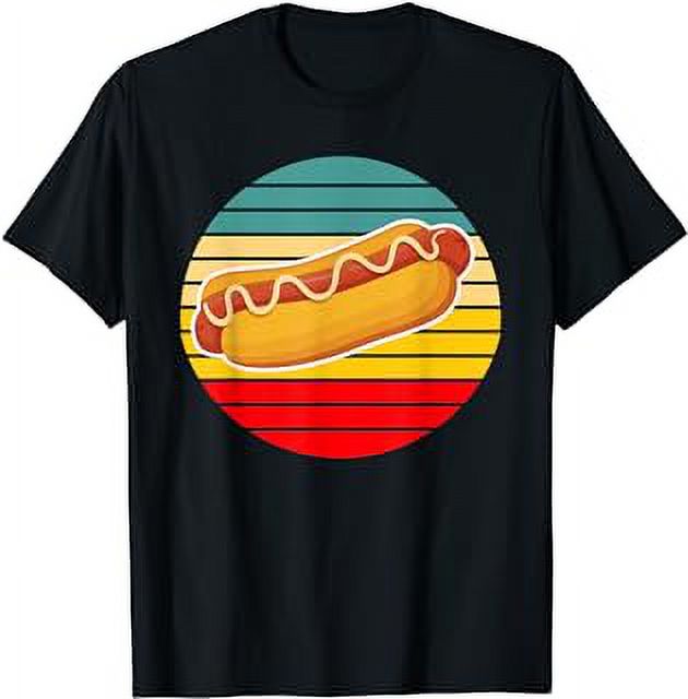Hot Dog Retro Sunset Funny Hot Dog Gift T-Shirt - Walmart.com