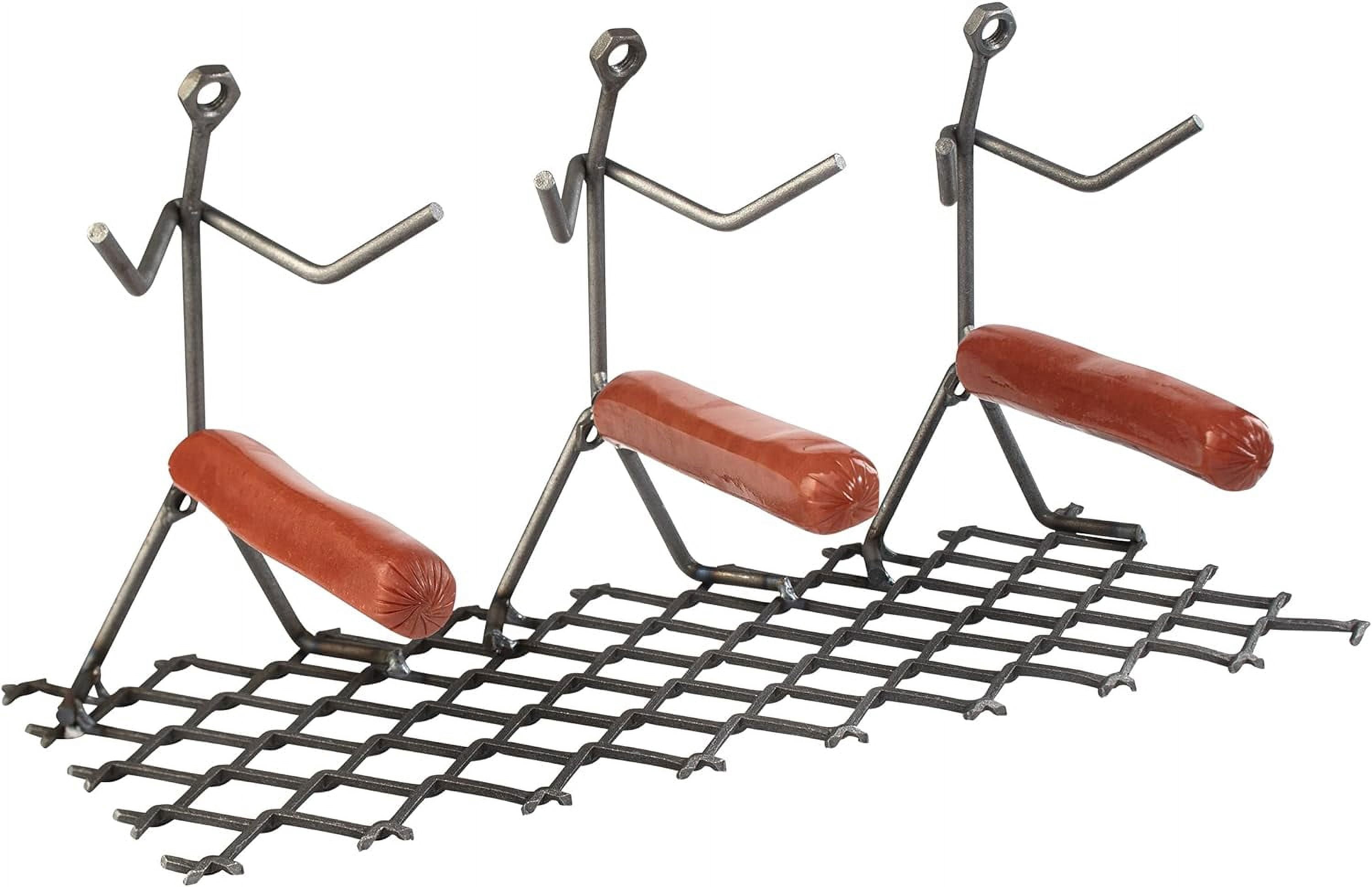 Hot Dog Roaster Stainless Steel Three Man Stick Figure Griller Funny ...