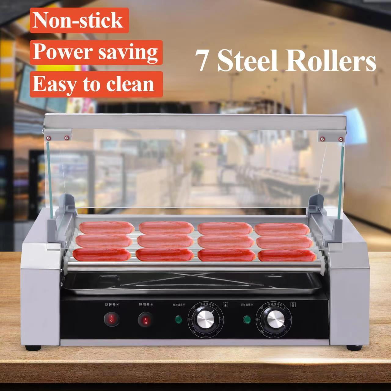 Hot Dog Roller Machine for 7 Rollers Grill Cooker Warmer Detachable ...