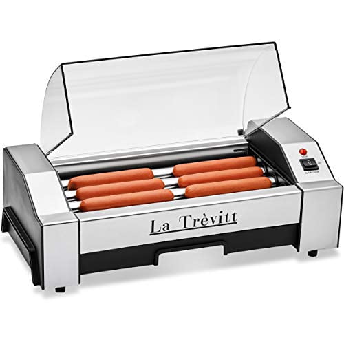 Hot Dog Roller- Sausage Grill Cooker Machine- 6 Hot Dog Capacity ...