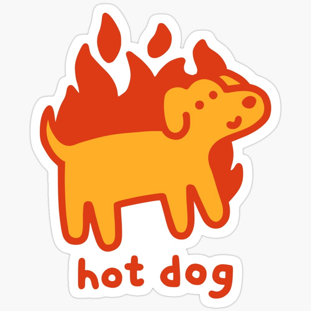 Hot Dog Sticker Phone Decal Water Bottle Stickers Car Decals, Laptop ...