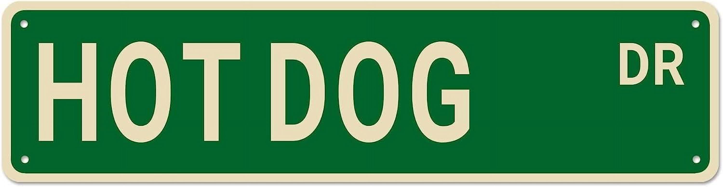 Hot Dog Street Signs, Hot Dog Decor Hot Dog Sign Hot Dog Gift, Wall ...