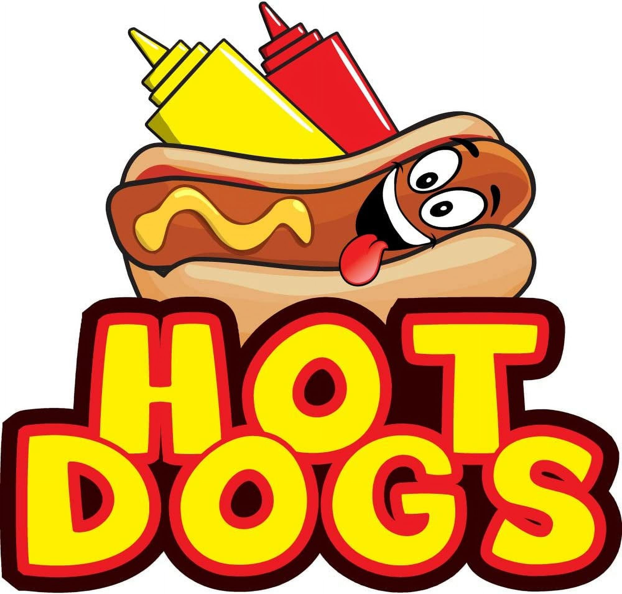 Hot Dogs 12" Concession Decal Sign Cart Trailer Stand Sticker Equipment ...