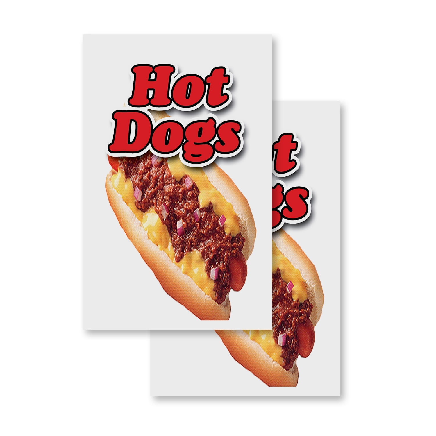Hot Dogs (2-PACK) 24" x 36" Vinyl Decals | Sign Insert Peel & Stick ...