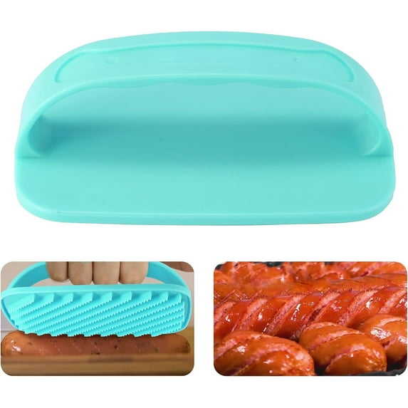 HOOWIFFY Sky Plastic Hot Dog Slicer Kitchen Gadget for Home Use Easy ...