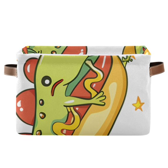 Hot Dogs Dragons Storage Bins Baskets With Handles Storage Box Clothes ...