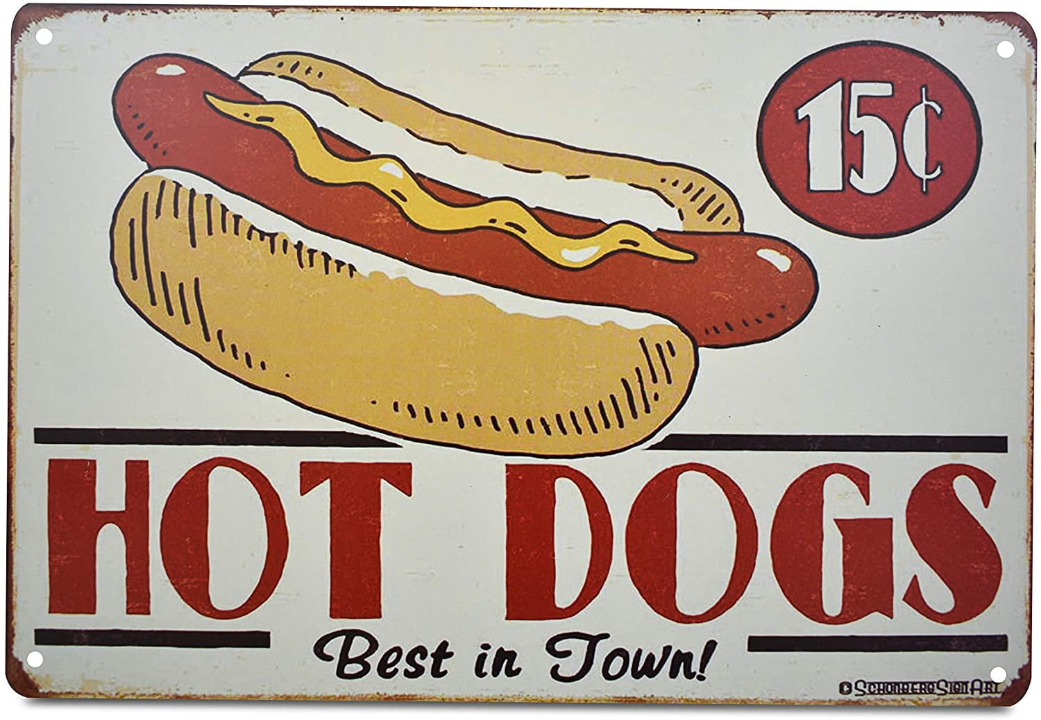 Hot Dogs Made in The USA Classic Memorabilia Tin Signs 12X8-Inch(Hot ...