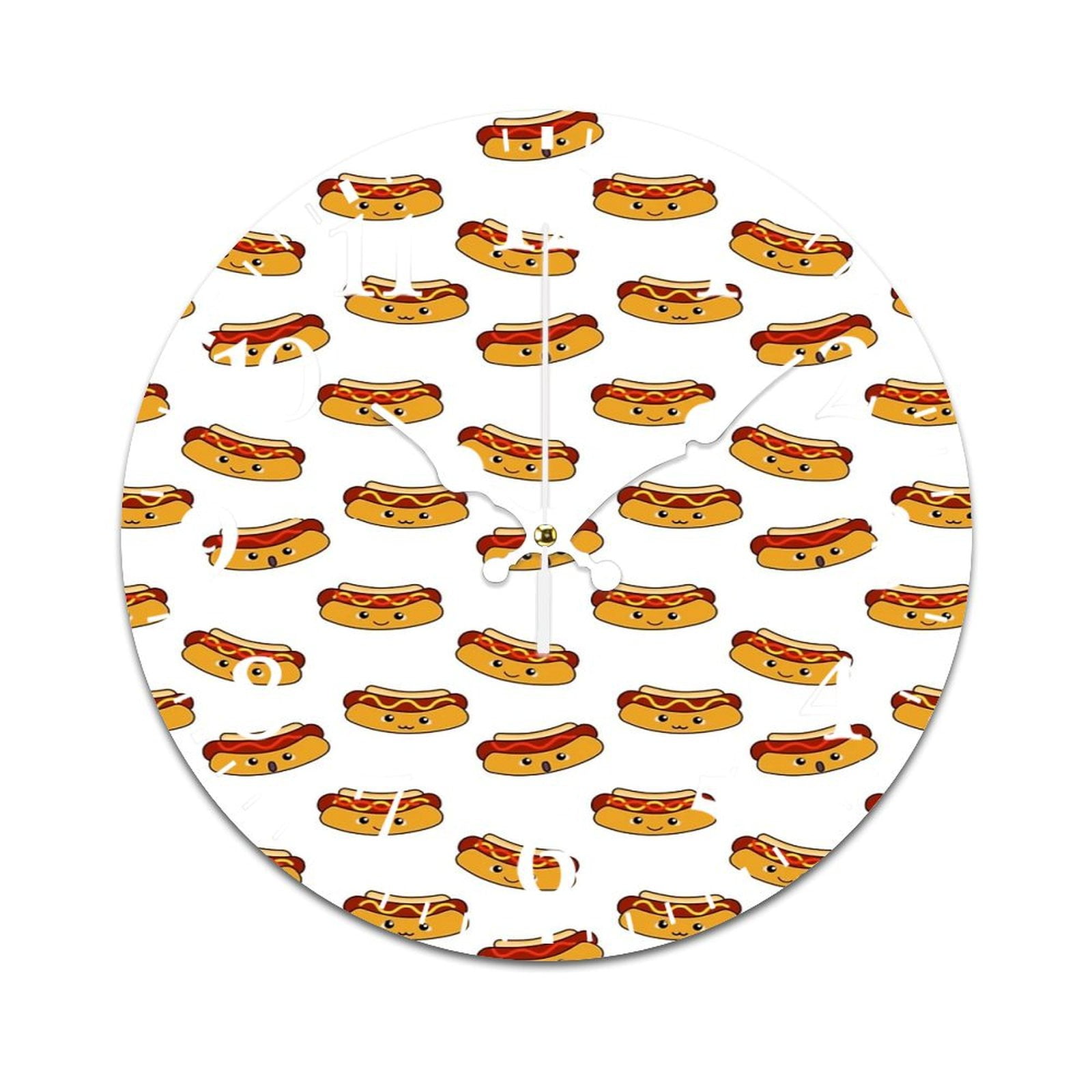 Hot Dogs Party! Wall Clock Modern Design Clocks Wall Hanging Home ...