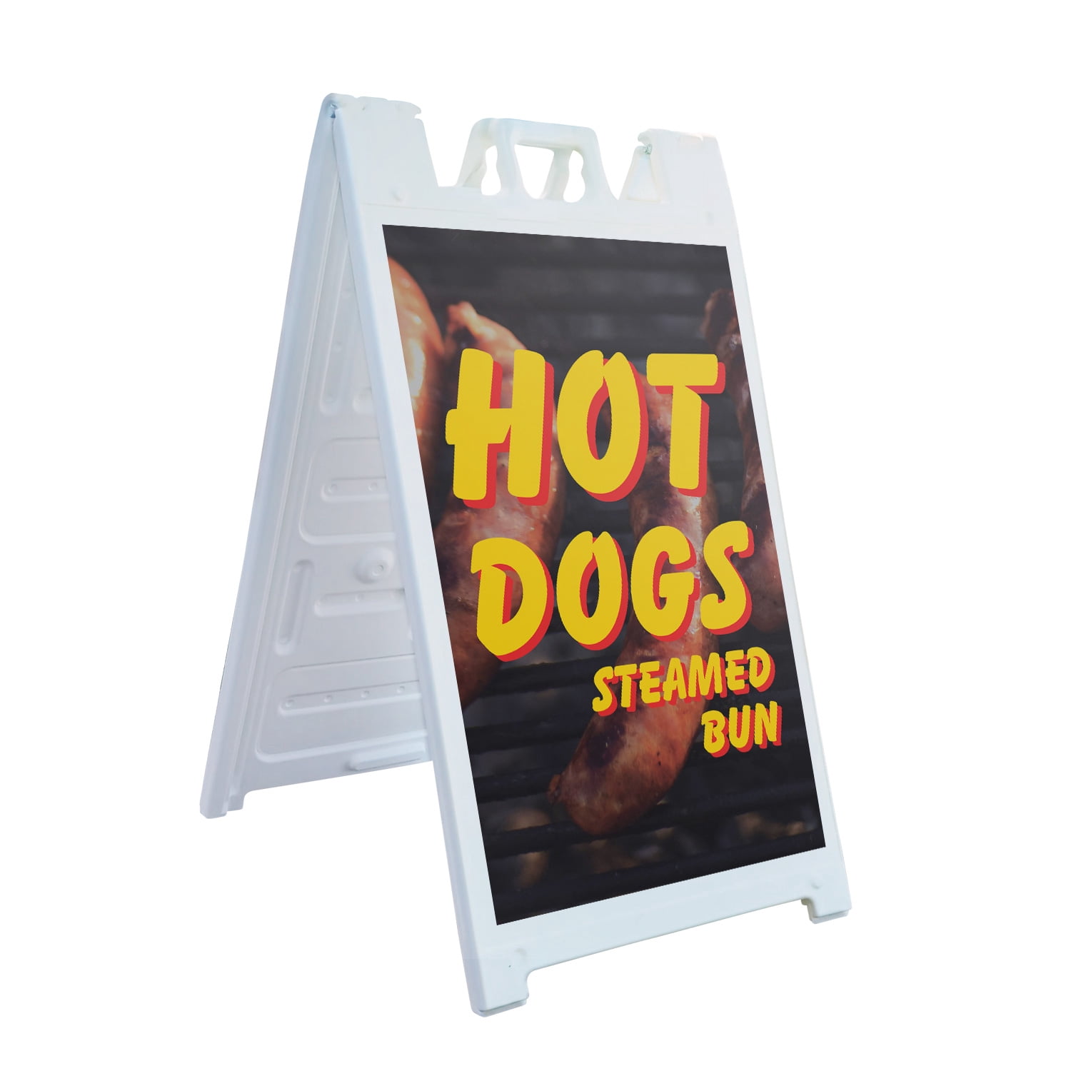 Hot Dogs Steamed Bun 24" x 36" Double Sided A-Frame Sidewalk Sign ...