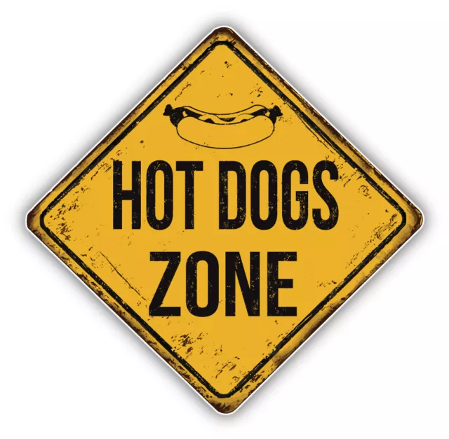 Hot Dogs Zone Warning Sticker Phone Decal Water Bottle Stickers Car ...