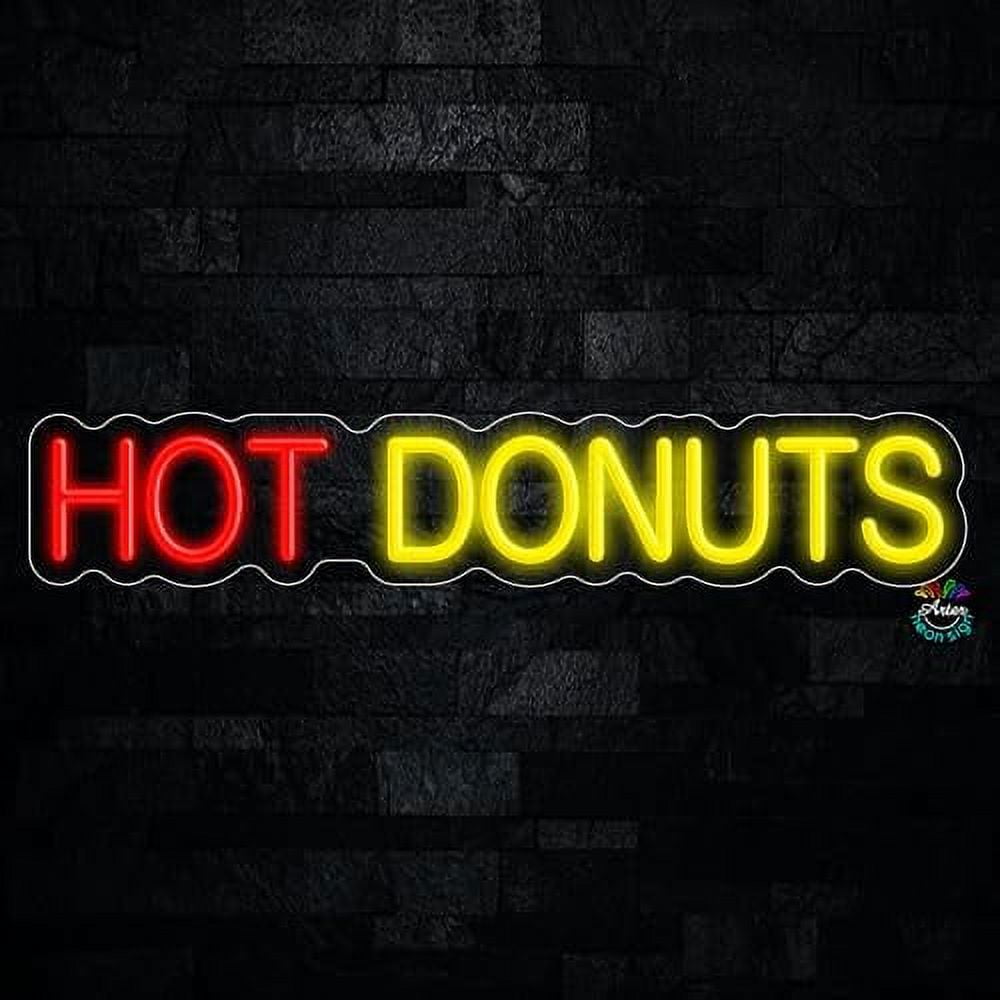 Hot Donuts LED Neon Sign 27"L x 5"H #32383 - Walmart.com