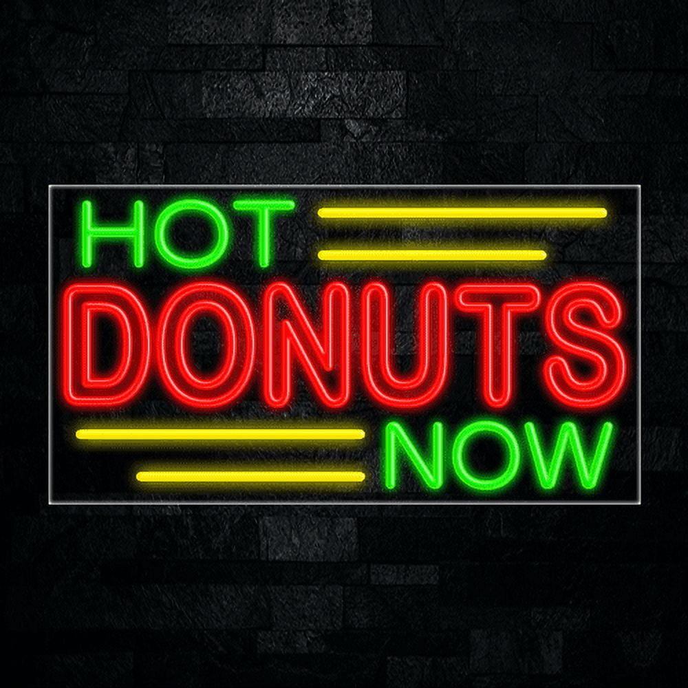 Hot Donuts Now LED Neon Sign 33"L x 18"H #31733 - Walmart.com