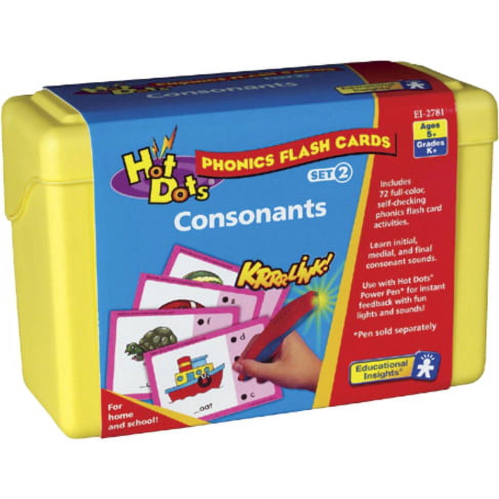 Educational Insights Hot Dots Phonics Program Set 2 Consonants 2781 ...