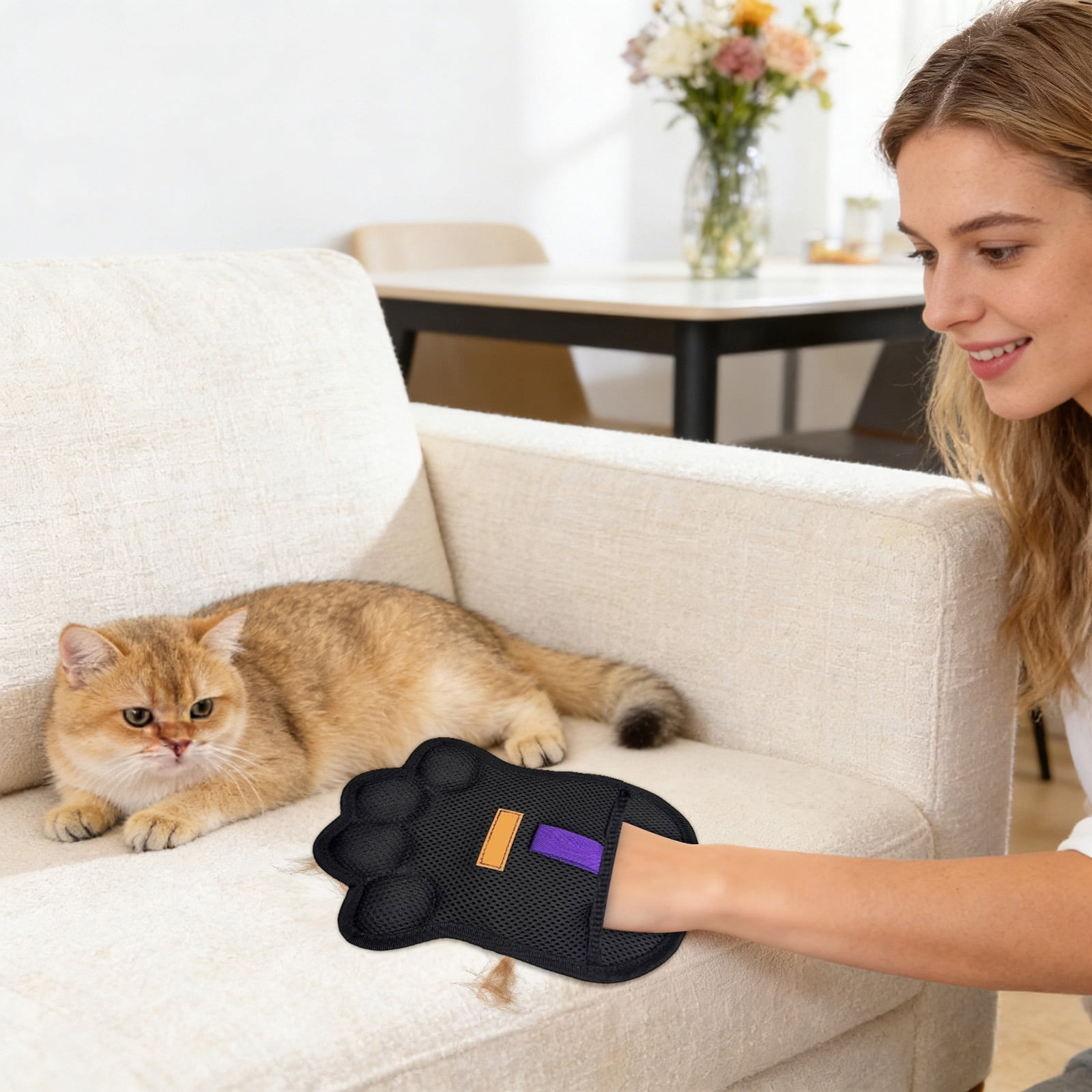 Hot! Electrostatic Pet Hair Remove-Electrostatic Hair Glove, Reusable ...