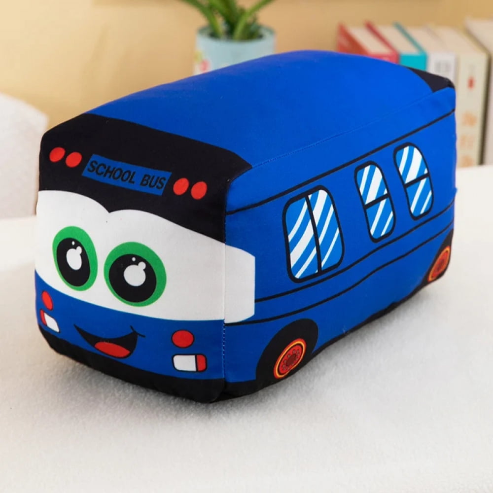 Hot Emulational Cute School Bus Plush Toy Pillow Cartoon Artificial ...