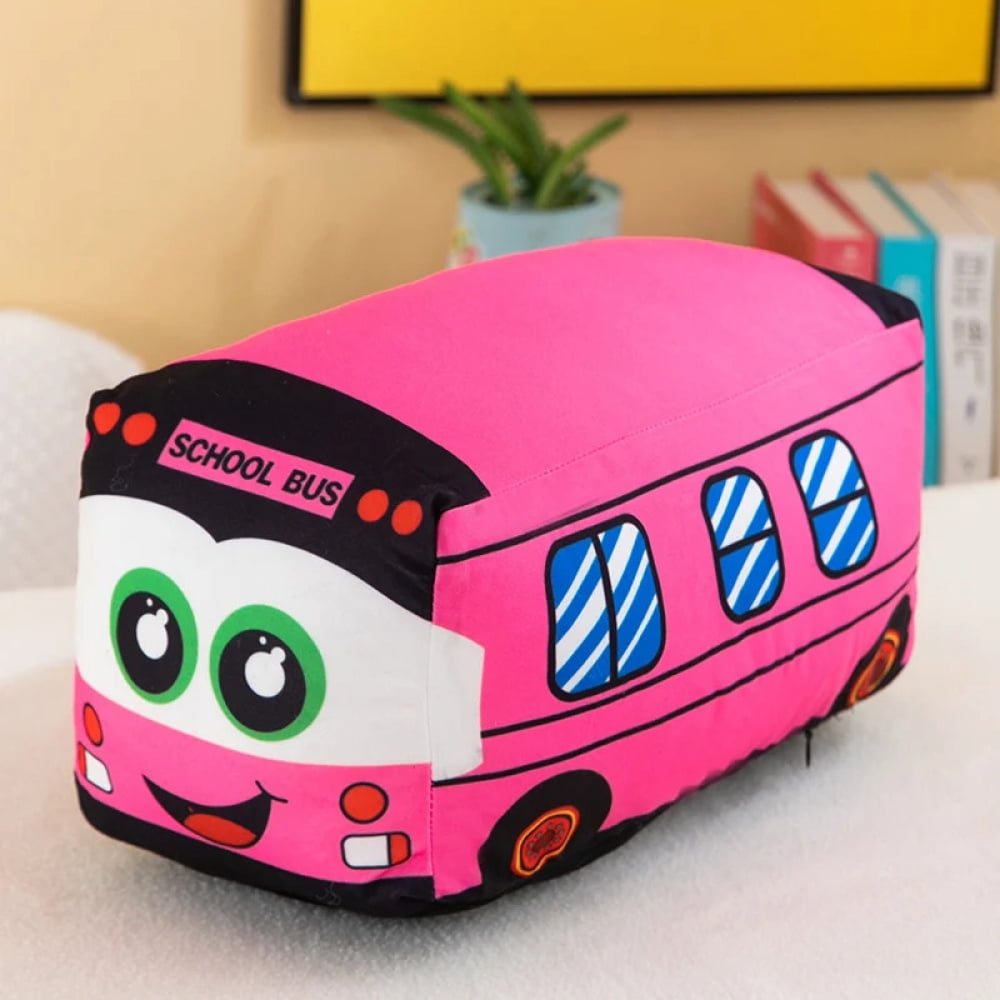 Hot Emulational Cute School Bus Plush Toy Pillow Cartoon Artificial ...