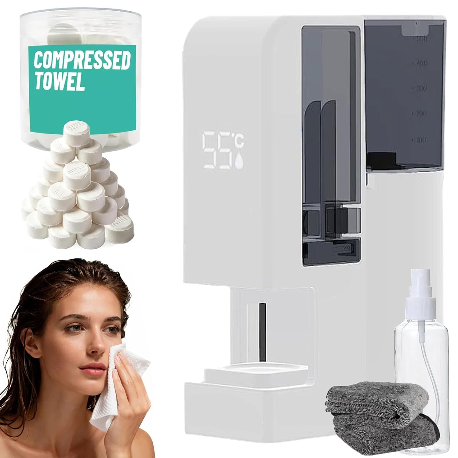 Hot Face Towel Warmer Machine,Automatic Hot Towel Dispenser,Heats Up in ...