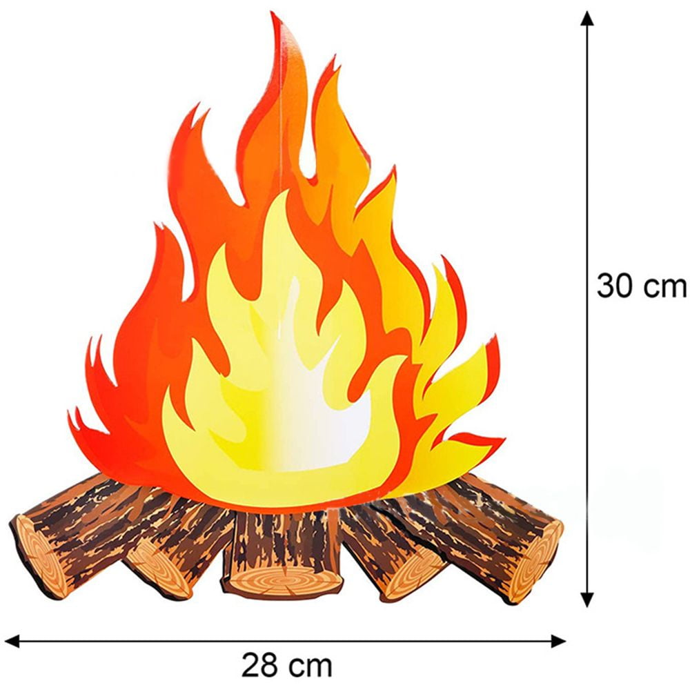 Hot Fake Flame Paper Halloween Fire Party Decoration Campfire ...