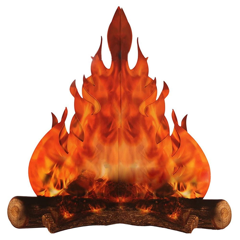 Hot Fake Flame Paper Halloween Fire Party Decoration Campfire ...