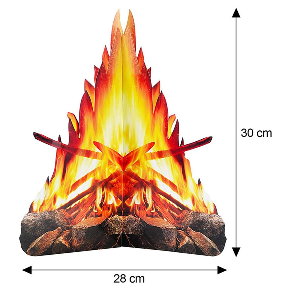 Hot Fake Flame Paper Halloween Fire Party Decoration Campfire ...