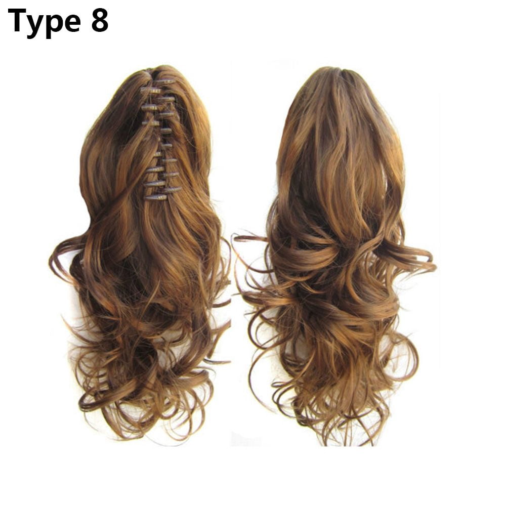 Hot Fashion Hair Styling Tool Hair Extensions Synthetic Wig Curly Wavy ...