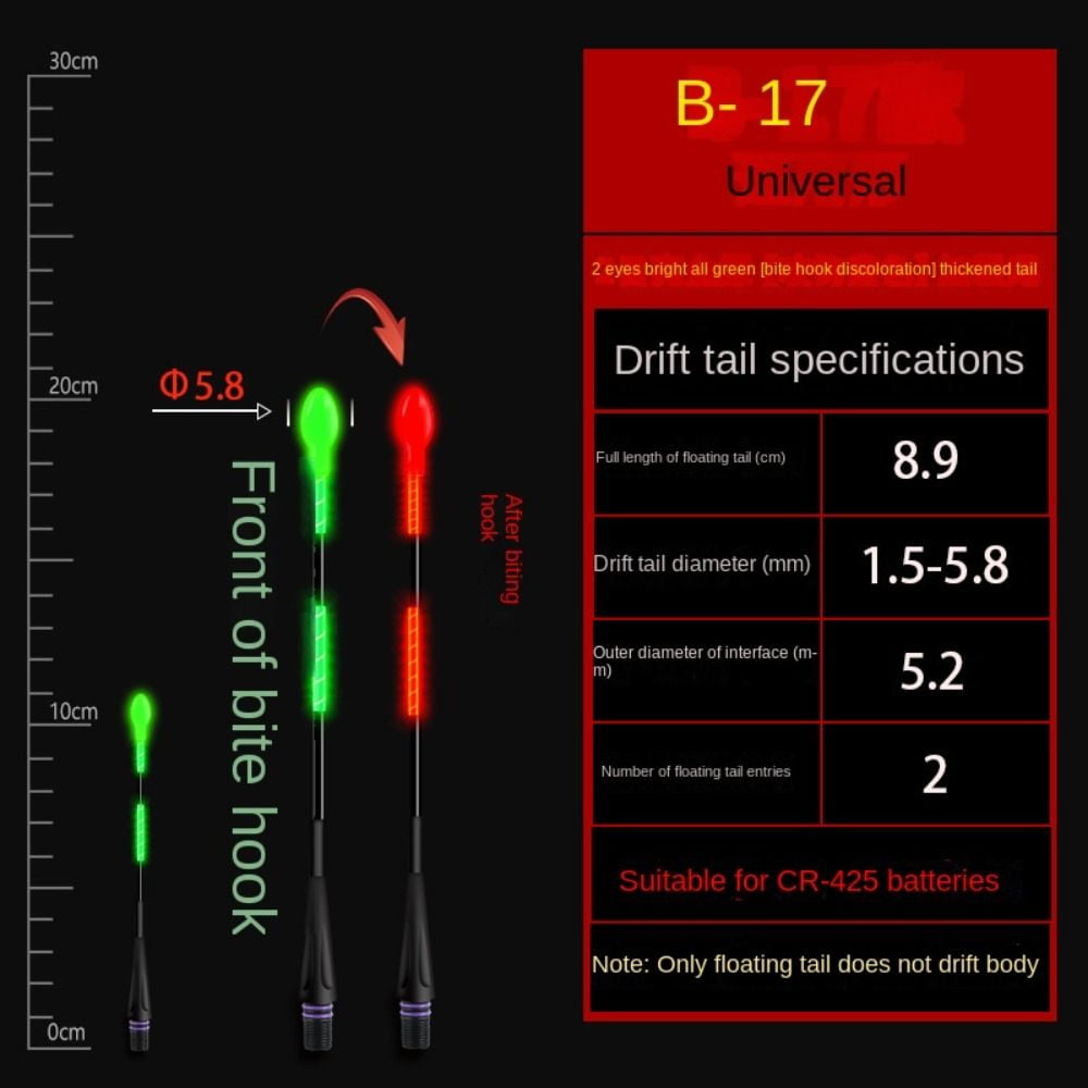 Hot Fishing Accessories Day and night Ultra Sensitive Smart Float Top ...