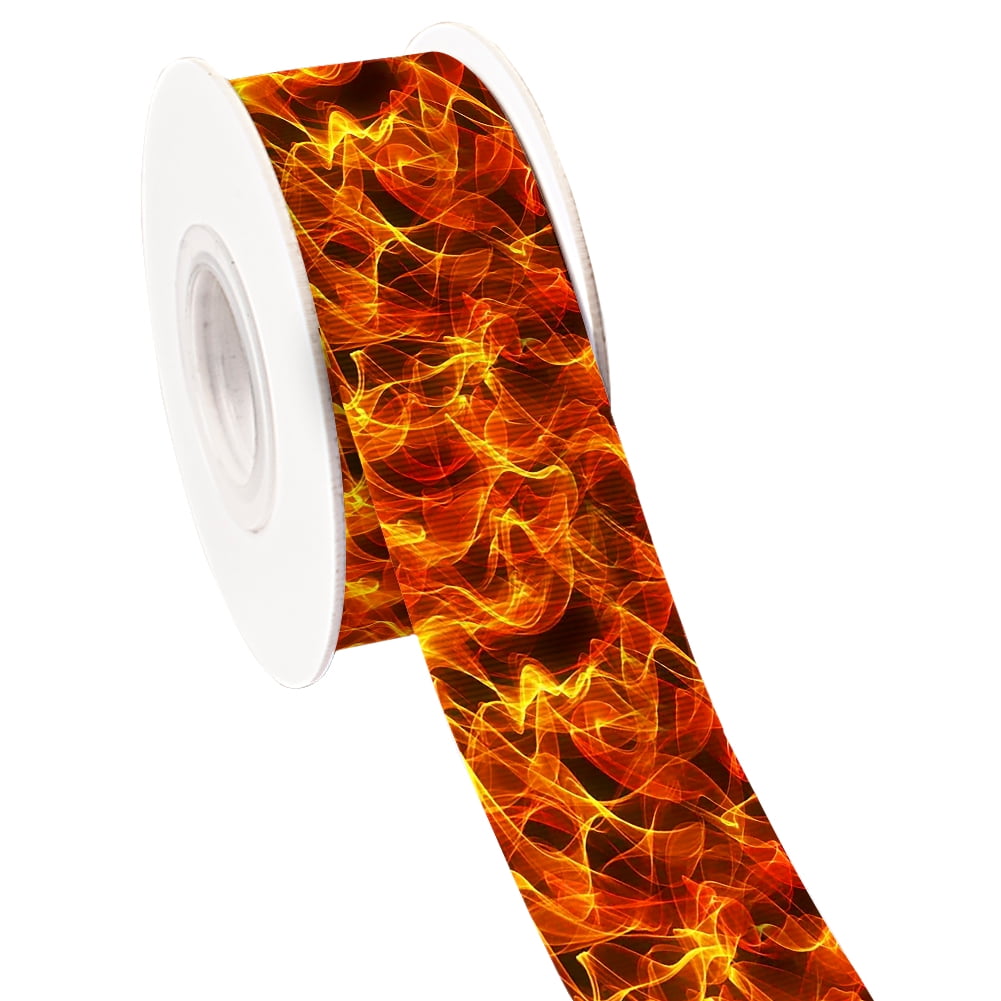 Hot Flame Design Pattern Printed Grosgrain Satin Ribbon for Gift ...