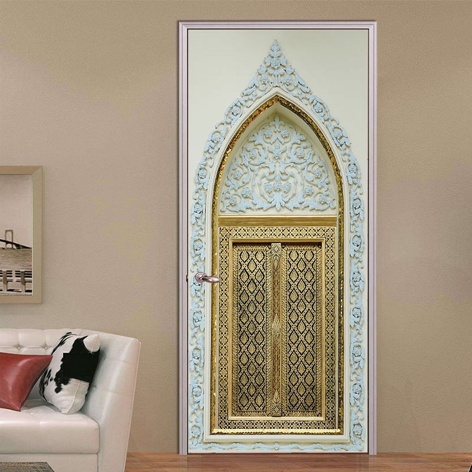 Hot Free Shipping Wholesales Door Sticker Golden Muslim Arabic Style ...