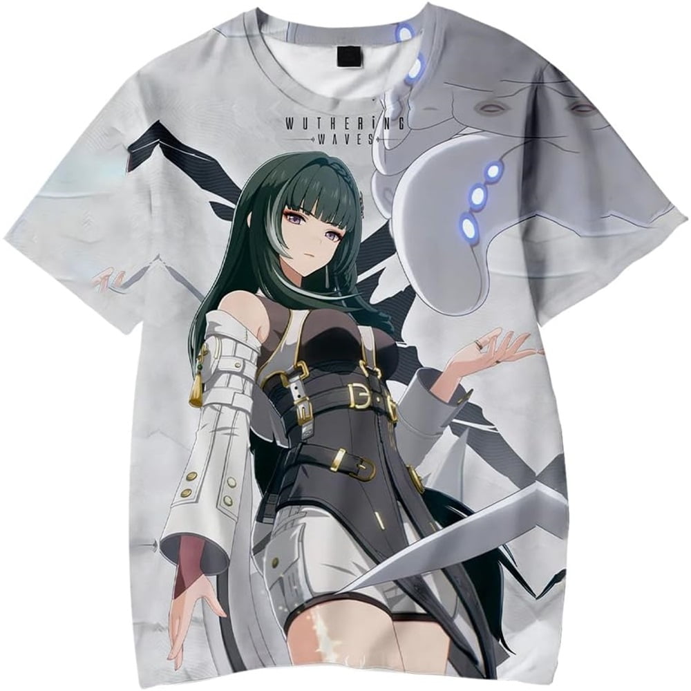 Hot Game Wuthering Waves T-Shirt Merch Short Sleeve Funny Cosplay Tee ...