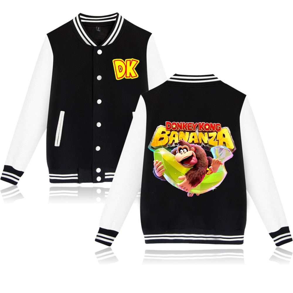 Hot Games Donkey Kong Bananza Baseball Jacket – Unisex Varsity Style ...