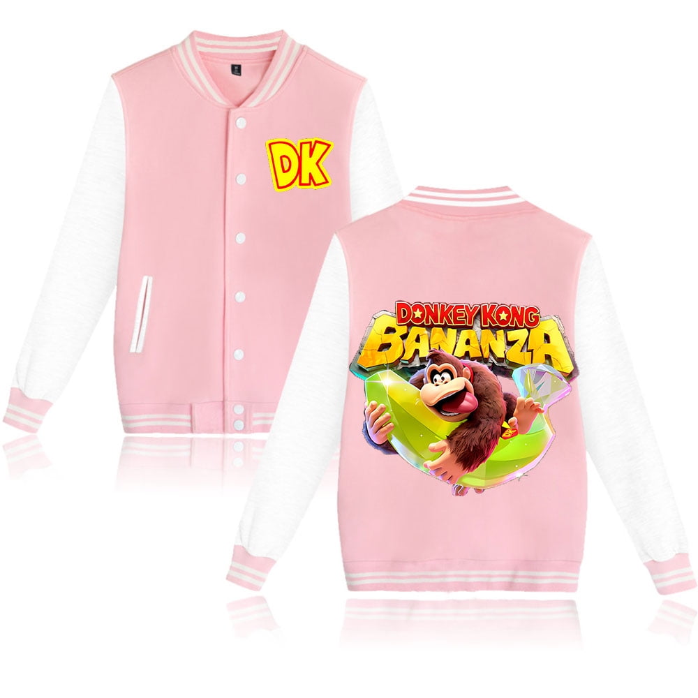 Hot Games Donkey Kong Bananza Baseball Jacket – Unisex Varsity Style ...