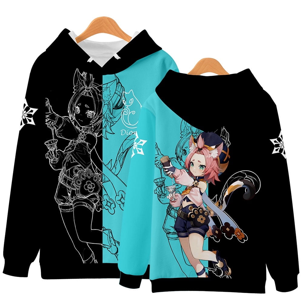 Hot Genshin Impact Anime Game Yoimiya Klee 3d Printed Hoodie Men Women
